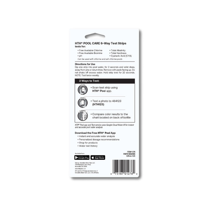 HTH™ Pool Care 6-Way Test Strips: Pool Test Strips | HTH Pools