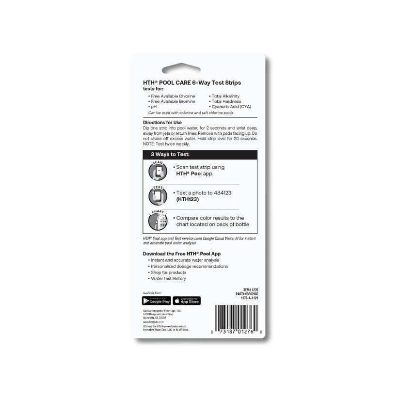 HTH™ Pool Care 6-Way Test Strips: Pool Test Strips | HTH Pools