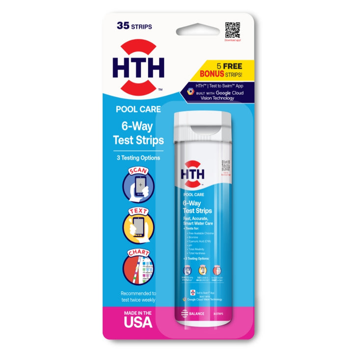 HTH™ Pool Care 6-Way Test Strips: Pool Test Strips | HTH Pools