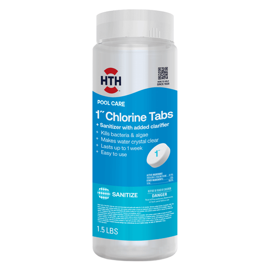 HTH™ Pool Care 1 In Chlorine Tabs: 1 Inch Chlorine Tablets | HTH Pools
