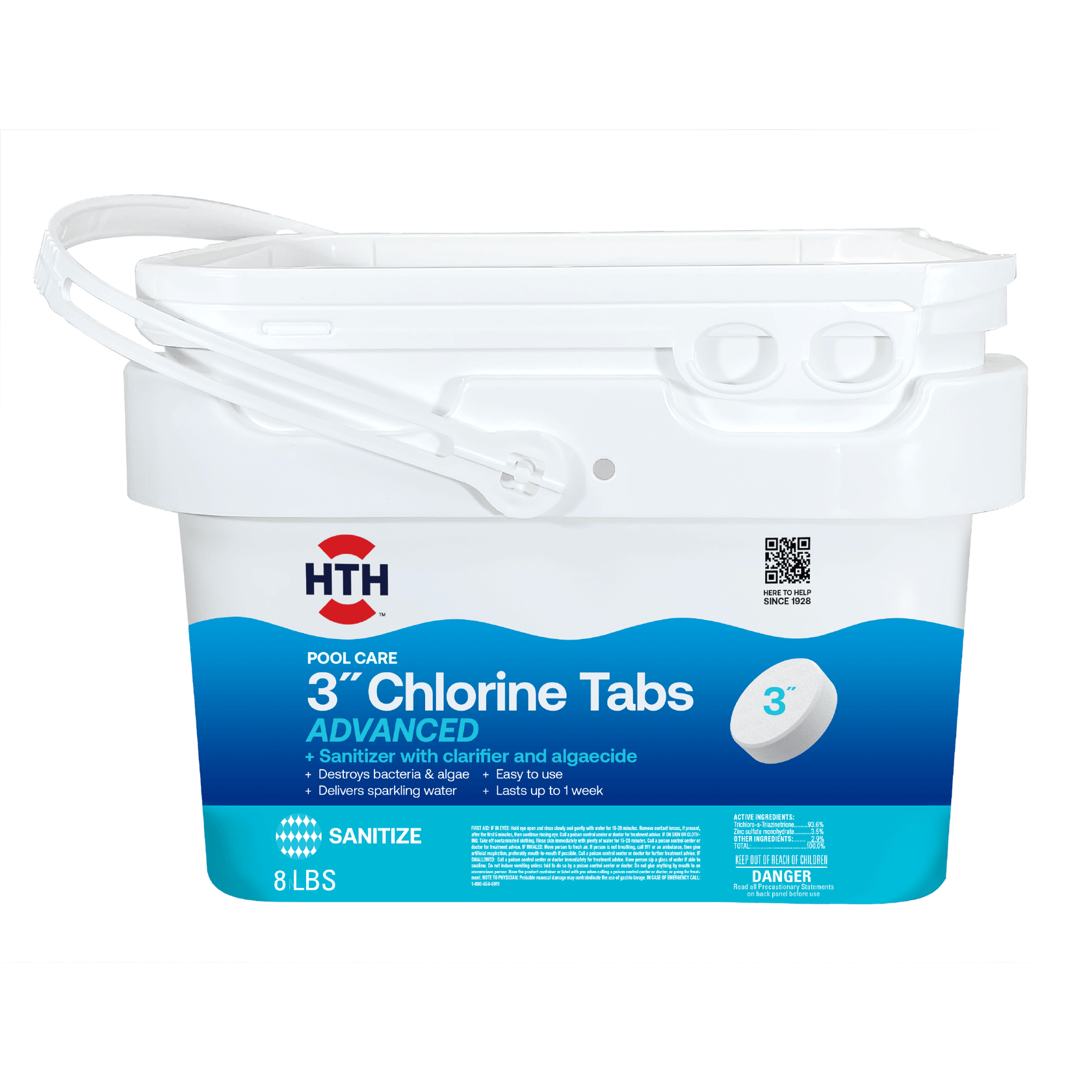 HTH™ Pool Care 3" Chlorine Tabs Advanced: Chlorine Tab | HTH Pools