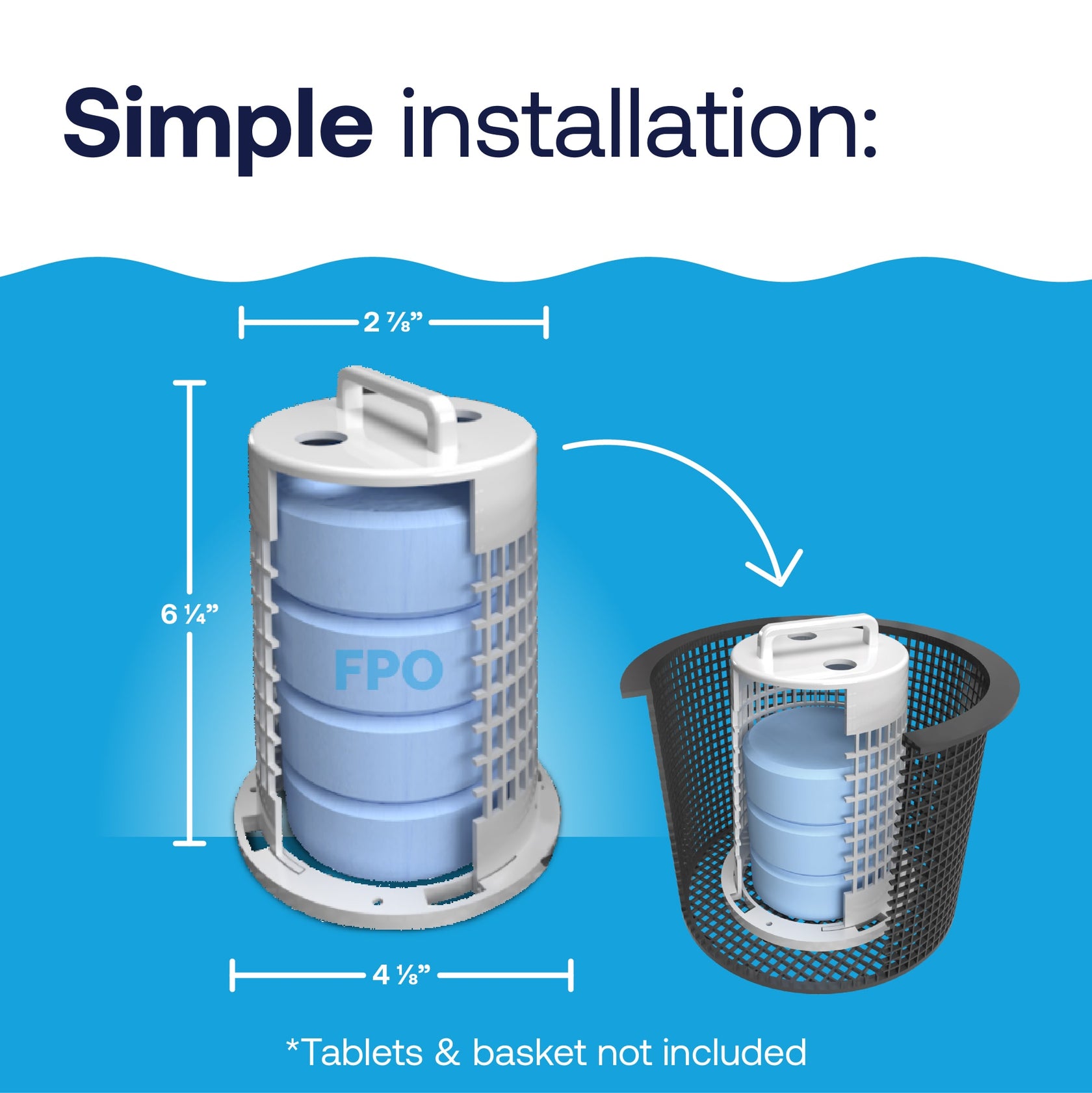 HTH™ Skimmer Basket Insert: Pool Skimmer Basket Insert for Chlorine ...